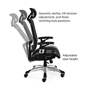 Union & Scale Flexfit Hyken Mesh Task Chair, Charcoal Gray, 2/Pack (UN59464V-CCVS)