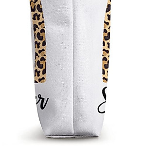 School Social Worker Leopard Rainbow Cute Work Love Teacher Tote Bag