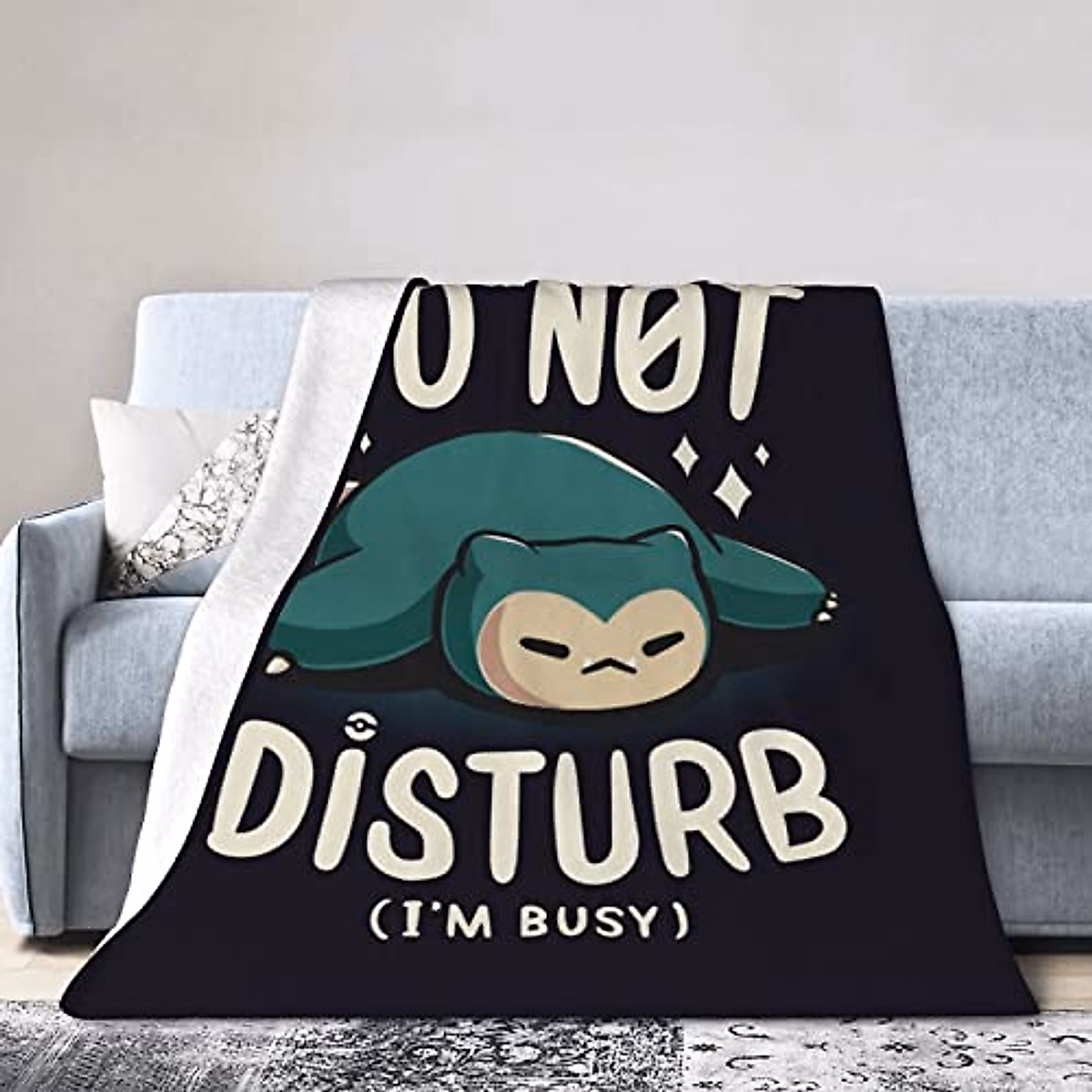 Interesting Flannel Fleece Blanket for Beding Cozy Plush Throw Blanket Lightweight Decorative Blanket Air Conditioner Blanket Towel for Couch Sofa Chair Office Travelling Camping Gift