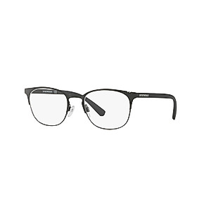 Emporio Armani Men's EA1059 Oval Sunglasses, Matte Black/Demo Lens, 53 mm