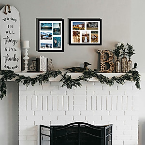 DUENPY 11x14 Collage Picture Frame, 4x6 Collage Picture Frame，Displays Five 4x6 inch Photos, or 11x14 (Without Mat) Available for Horizontal and Vertical Display，Black.