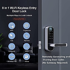 Dermum Smart Lock, Keyless Entry Door Lock, Smart Door Lock, Smart Lock for Front Door, Door Lock with Keypad, Fingerprint Door Lock, Biometric Door Lock, Digital Door Lock with Handle