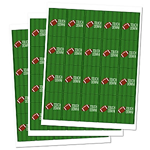 60 Sports Football Miniature Candy Bar Wrapper, Mini Candy Bar Stickers for Birthday Party, Baby Shower, Wedding, Graduation, or Any Family Event Decorations, Candy Not Included.