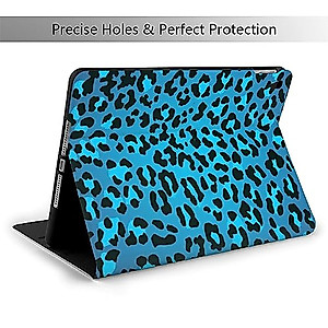 Blue Leopard Print Case Fit for IPad Air 3 Pro 10.5 Inch Case with Auto Sleep/Wake Ultra Slim Lightweight Stand Leather Cases