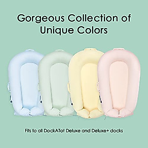 Organic Replacement Cover with Waterproof Pad | Premium Quality Spare Cover Certified Organic Cotton | Protects Against leaks | [Fits Dockatot Deluxe + Docks] (Cover Only) (Pistacho Green)