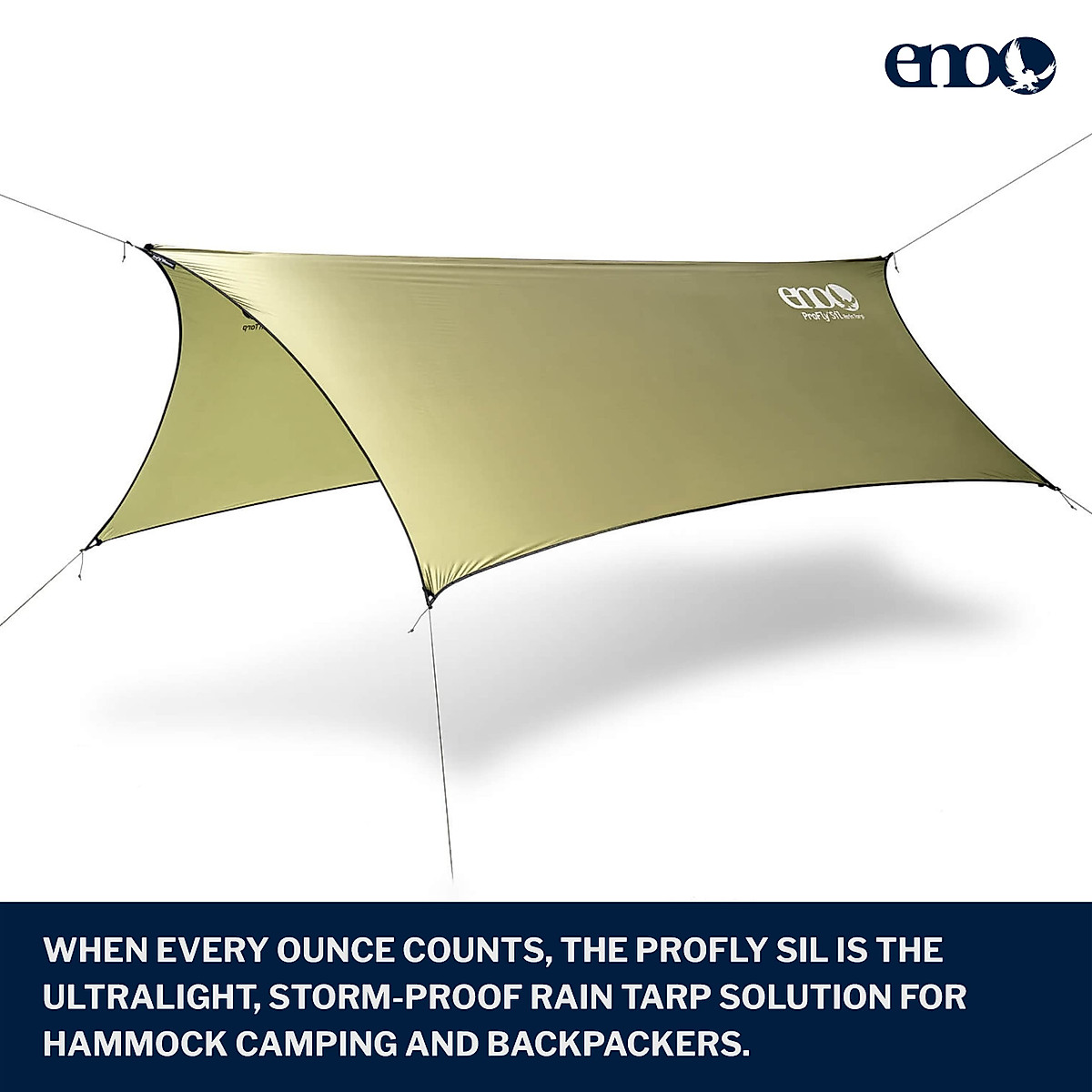 ENO, Eagles Nest Outfitters ProFly Nylon Rain Tarp, Lichen