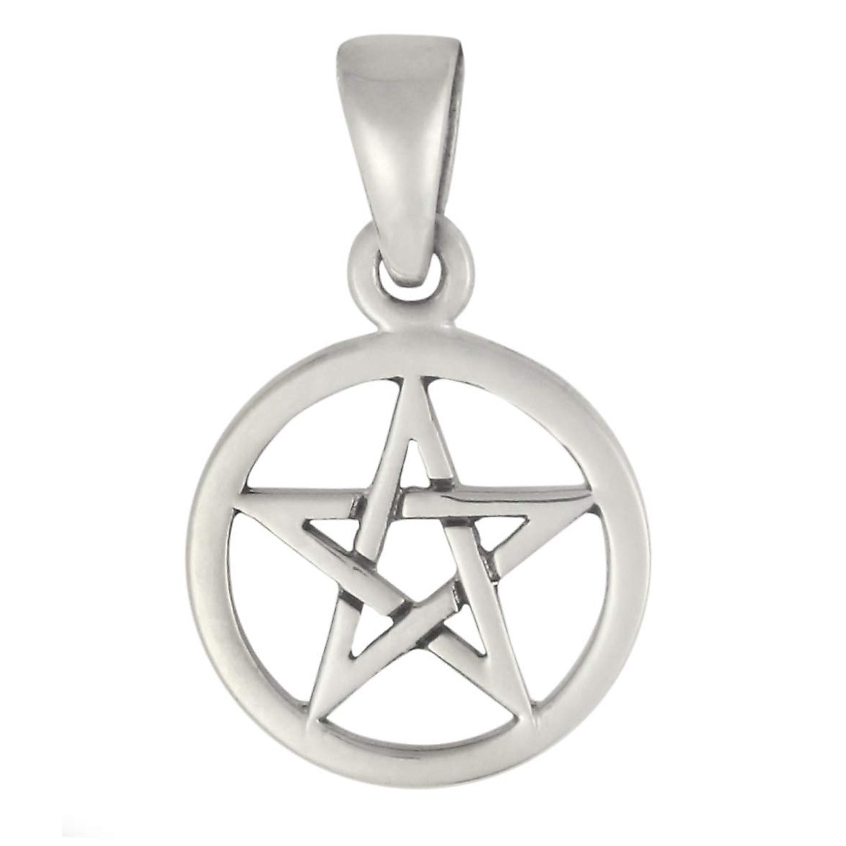 Moonlight Mysteries Sterling Silver Small Wiccan Pentacle Pendant