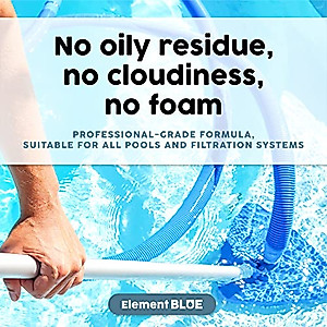 Element Blue - Pool and Spa Defoamer - Reduces Bubble and Foam for Clean, Clear Water - for Fountains, Pools, Hot Tubs, and Spas - Fast-Acting Water Pool Defoamer - 64 OZ