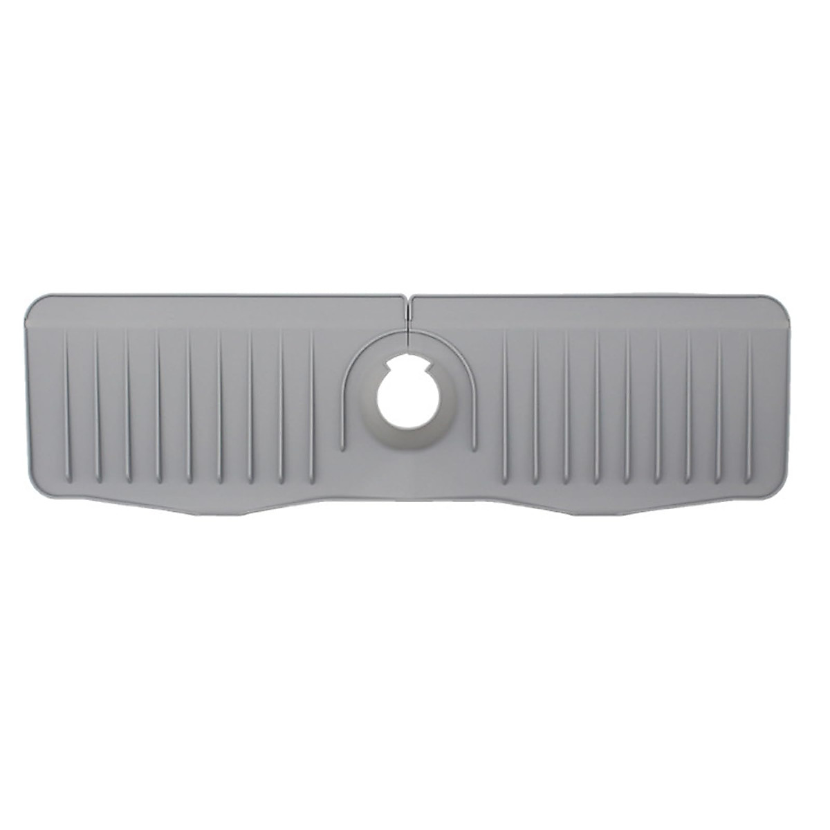 GIFZES Efficient Water Drainage Sink Splash Guard Kitchen Durable Silicone Faucet Drain Pad for Clean Organized Easy Grey L