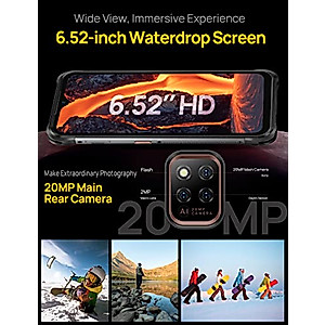 Ulefone Armor 14 Pro 10000mAh Rugged Smartphone, Android 12, 6GB+128GB, Helio G85 Octa-core Waterproof Rugged Phone, 6.52” HD+, 20MP AI Camera, Fast Charging Unlocked Cell Phones, Dual Sim 4G