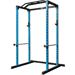REP PR-1100 Power Rack - 700 lbs Rated Lifting Cage for Weight Training (Blue Power Rack, No Bench)