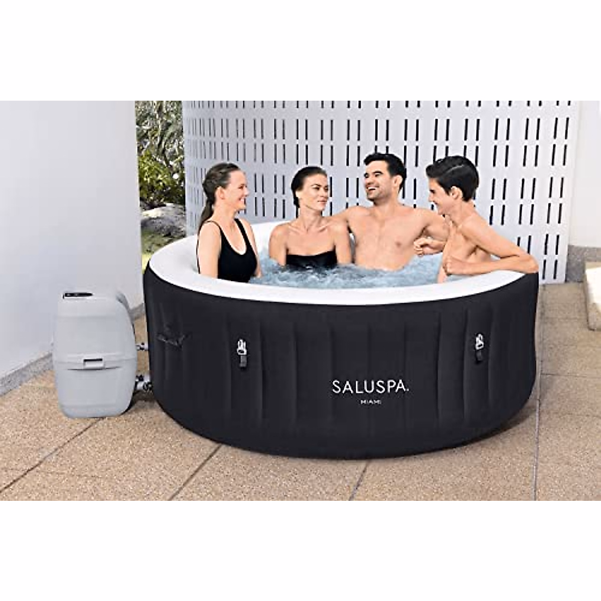 Bestway SaluSpa Miami Inflatable Hot Tub, 4-Person AirJet Spa