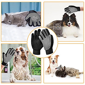GJEASE Cat Grooming Glove Brush,Pet Hair Remover Tool,Reusable Dog Hair Fur Remover for Carpet,Furniture,Couch,Clothes,Eco-Friendly and High efficiency