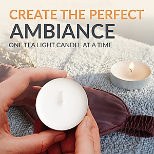 PAMI Premium Long-Lasting 2.5 Hours Burning Time Tealight Candles [100-Pack] - Unscented Tea Candles with- Paraffin Tealights with Beautiful Flame- Round Candles Perfect for Votive Candle Holders