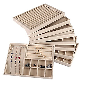 ZZYINH AN207 Flannel Jewelry Box Earrings Necklace Display Disc Multi-Function Jewelry Box Small Jewelry (Color : Stud Ear Box)