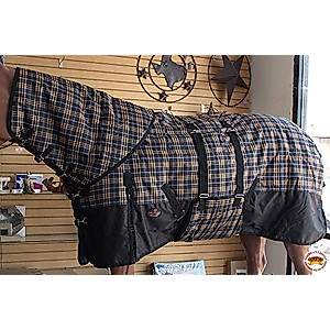 HILASON 1200D Waterproof Winter Horse Blanket Neck Cover Belly Wrap | Horse Blanket | Horse Turnout Blanket | Horse Blankets for Winter | Waterproof Turnout Blankets for Horses