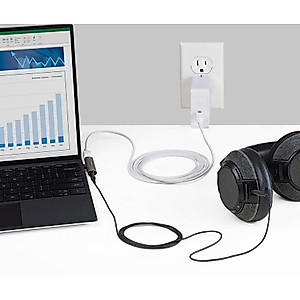 StarTech.com USB C Audio & Charge Adapter - USB-C Audio Adapter w/ 3.5mm TRRS Headphone/Headset Jack and 60W USB Type-C Power Delivery Pass-through Charger - For USB-C Phone/Tablet/Laptop (CDP235APDM)