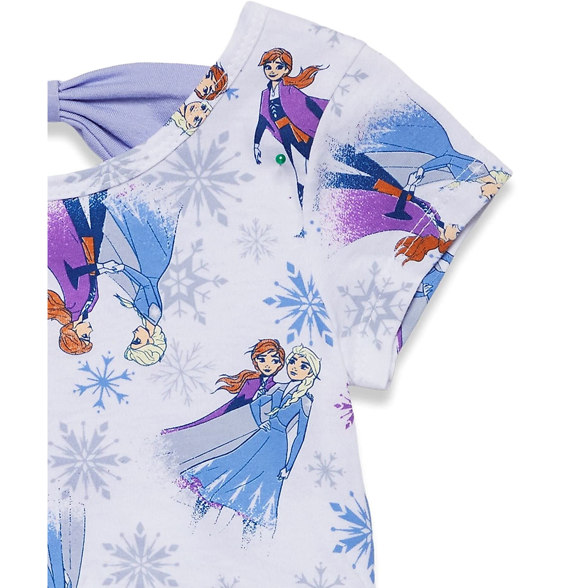 Disney Frozen Elsa Princess Anna Olaf Christmas Little Girls Skater Dress White/Purple 6X