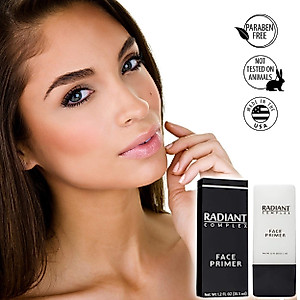 Best Makeup Base: Radiant Complex Face Primer and Pore Minimizer Transforms Your Skin into a Smooth Matte Canvas for Applying Foundation and Make Up, Hiding Fine Lines, Blemishes and Wrinkles 1.2 OZ