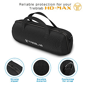TREBLAB CB-Max - Original Carrying Case HD-Max Wireless Bluetooth Speaker - Сompatible with Any Portable Speaker 5.5 x 12.6 x 5.3 in or Less
