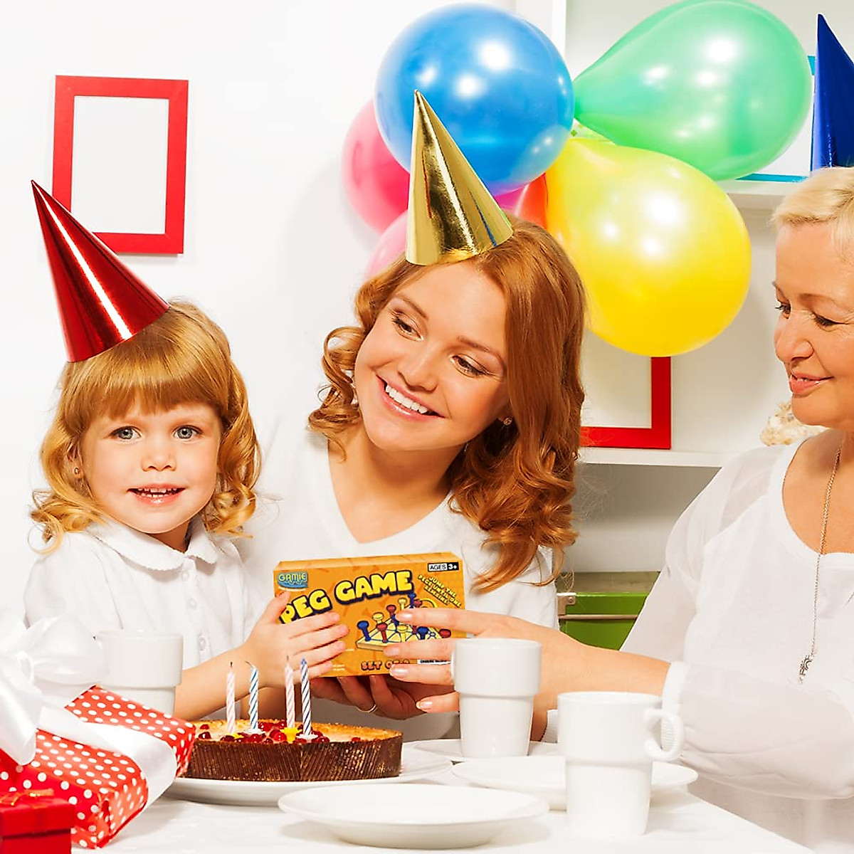 Gamie Peg Game for Kids, Set of 2, Fun Board Games for Kids and Adults, Made Wood and Plastic, Kids’ Learning Toys for Boys and Girls, Unique Games for Family Game Night