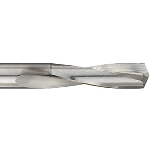 Chicago Latrobe 759 Solid Carbide Short Length Drill Bit, Slow Spiral Flute, Uncoated (Bright) Finish, Round Shank, 135 Degree Split Point, 1/8" Size