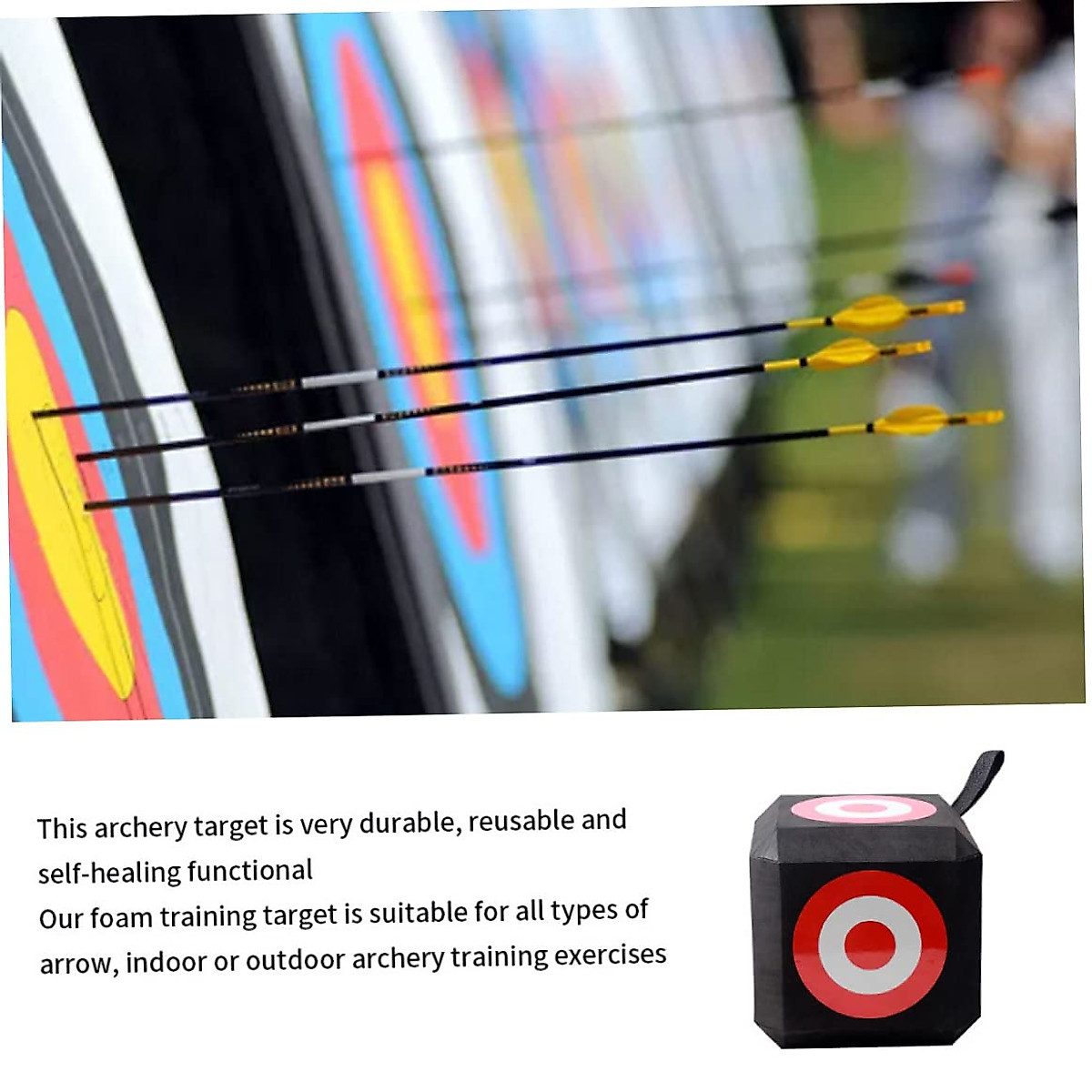 KUYYFDS Archery Target Cube EVA Foam Archery Dice Training Target Square with 6 Sides for Recurve Bow Archery Sports Targets