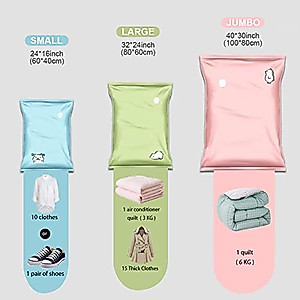 Vacuum Storage Bag with Electric Pump,10-Pack Space Saving Bag,Vacuum Compression Bag for Travel and Home for Quilts,Blankets,Clothes,Pillows. (Blue pump)