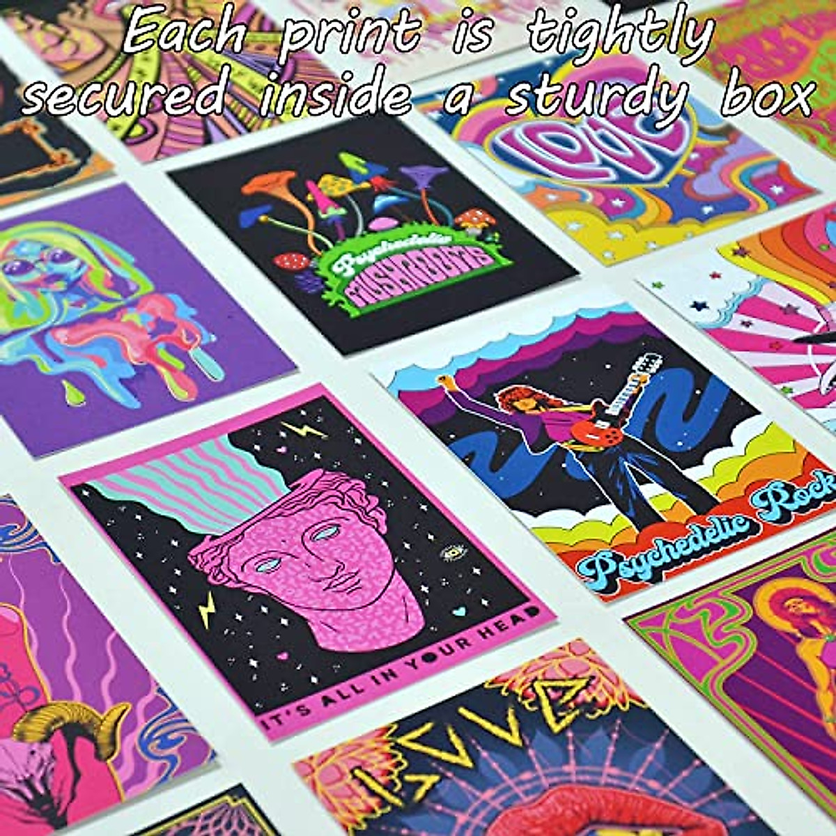 BATHTOI Wall Collage Kit Aesthetic Pictures (Trippy2)