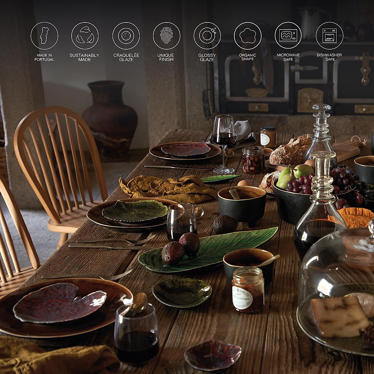 Costa Nova Ceramic Stoneware 10'' Soup Pasta Plate - Riviera Collection, Azur (Blue) | Microwave & Dishwasher Safe Dinnerware | Food Safe Glazing | Restaurant Quality Tableware