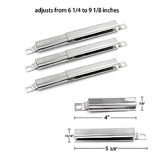Hongso Grill Burner Tube, Heat Plate Shield, Crossover, Gas Grill Repair Kit for Kenmore 146.16197210, 146.34611410, 146.23678310, 146.10016510, 146.16132110, 146.34461410, BBQ Pro 146.23676310
