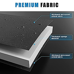 Eazy2hD RV Door Window Shade Cover 25''x16'' Foldable Velcro Magnetic RV Sun Shade Waterproof Oxford Black Blackout & Blocking Light, Heat and UV Rays Accessories for Most RV Camper Motorhome Trailer