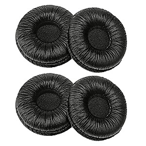 Bingle Replacement Earpads Leatherette Spare Ear Cushions Compatible with Plantronics Supra Plus Encore and H251 H251N H261 H261N H351 H351N H361 H361N Office Telephone Headsets (4 Pack)(BEC-LTH4)