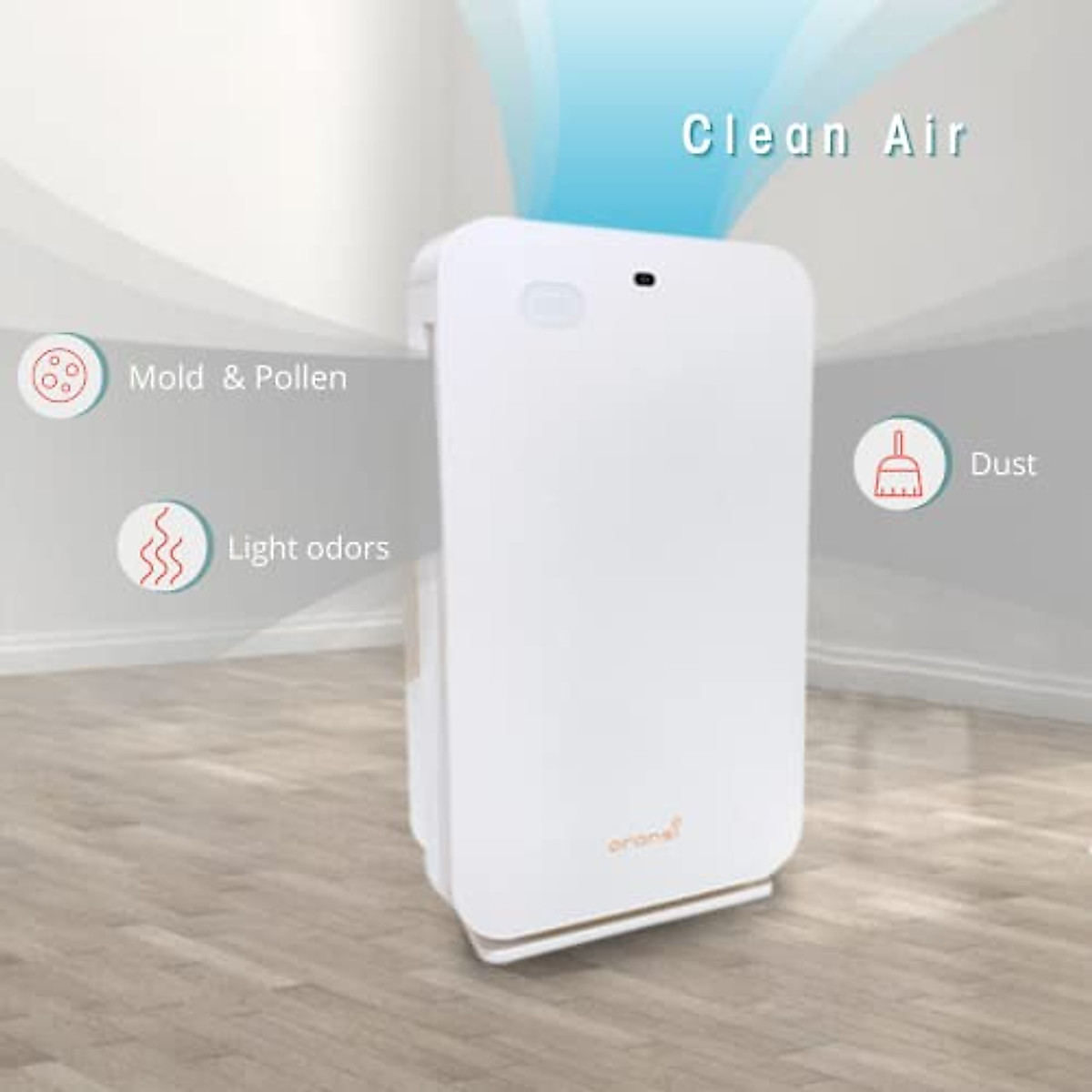 Oransi OV200 Air Purifier for Home, Bedrooms, Offices and Large Rooms, HEPA Carbon Filter, Covers up to 400 Square Feet