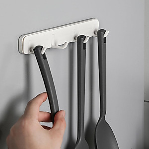 MAGICLULU 2pcs Pull-Out Gap Slide Hook Kitchen Wall Mounted Kitchen Row Hook Hat Hooks Kitchenware Rack Hat Hook Rack Sliding Hanger Rack Hanging Row Hook White Abs Guide No Punching