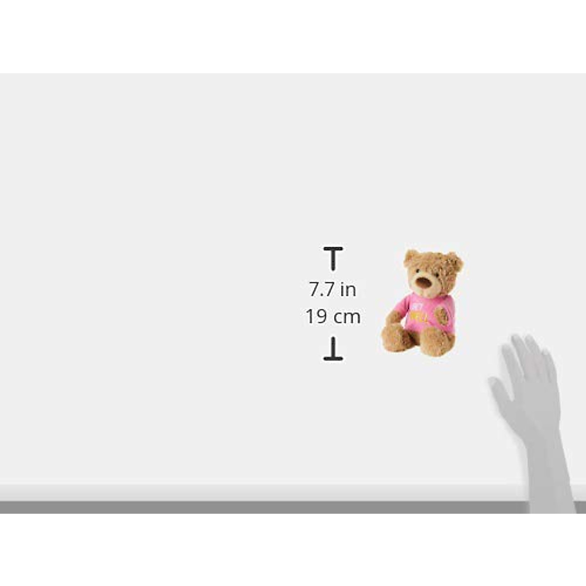 GUND Get Well T-Shirt Message Teddy Bear Stuffed Animal Plush, Pink, 12.5"