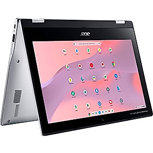 Acer Chromebook Spin 311 Convertible 2-in-1 Laptop, 11.6'' HD IPS Touch Screen, MediaTek MT8183C 8-Core Processor, 4GB RAM, 64GB eMMC, Webcam, 10-Hour Bettary, Chrome OS, Pure Silver/Saz USB Cable