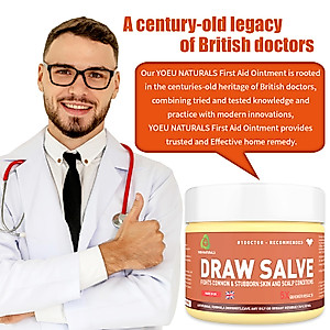 Tea Tree Draw Salve Cream Ointment, Jock Itch, Hand Foot, Tinea Versicolor, Itchy Feet, Butt, Anal Itch, Rosacea, Psoriasis, Heat Rash, Hidradenitis, Treat Relieve - Itchy, Soothing Dry Skin Healing