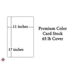 Eclipse Black Premium Color Card Stock Paper | 50 Per Pack | Superior Thick 65-lb Cardstock, Perfect for School Supplies, Holiday Crafting, Arts and Crafts | Acid & Lignin Free | 11 x 17