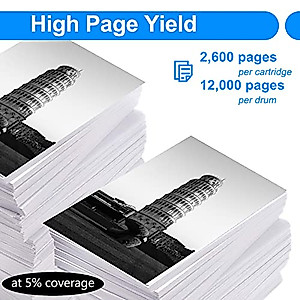 SuperInk 2 Pack Compatible for Brother DR360 Drum Unit TN360 Toner Cartridge (1 Drum,1 Toner ) use in DCP-7030 DCP-7040 HL-2140 HL-2150N HL-2170W MFC-7340 MFC-7840W MFC-7440N MFC-7345N Printer