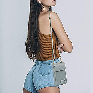 Women Crossbody Cell Phone Bag Small Shoulder Purse Leather Travel RFID Card Slots Wallet Case Handbag Phone Pocket Baggap Clutch for iPhone 11 Se 2020 11 Pro Xr X Xs Max 8/7/6 Plus Samsung