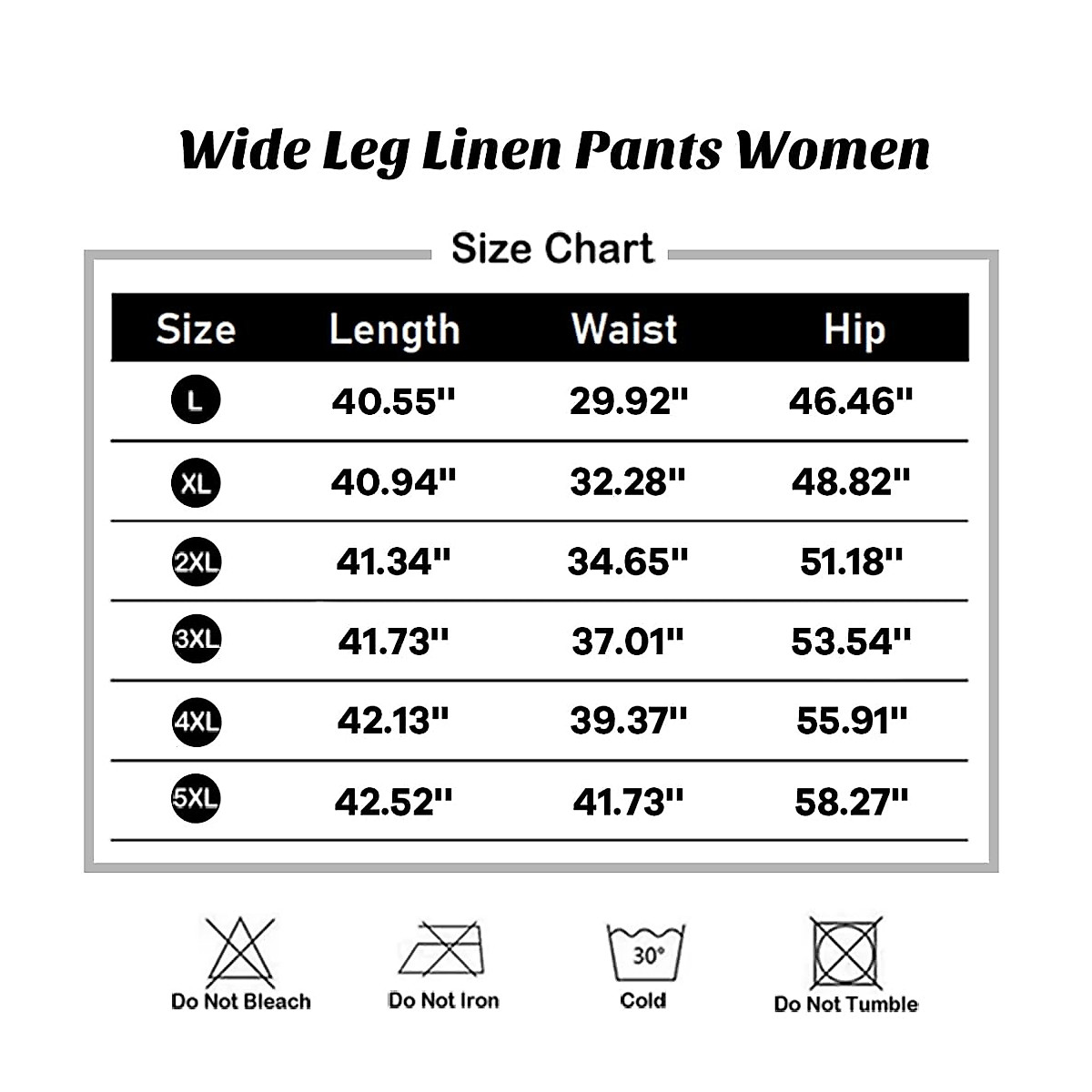 Hisanny Womens Plus Size Linen Pants Wide Leg Palazzo Trousers High Elastic Waist Flowy Culottes with Pockets Khaki XX-Large