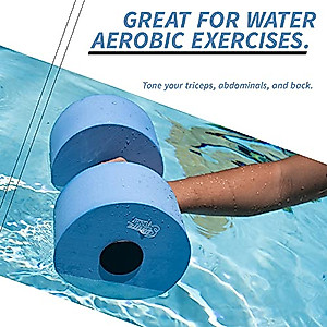 Sunlite Sports High-Density EVA-Foam Dumbbell Set, Water Weight, Soft Padded, Water Aerobics, Aqua Therapy, Pool Fitness, Water Exercise - Advanced Size (Black, X-Large)