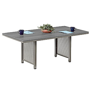NBF at Work 6'x 3' Conference Tables - Laminate Conference Room Tables - Durable Office Meeting Table - Training Tables for Brainstorming Collaboration Sessions (32.02"D x 71.61"W x 29.25"H, Brown)