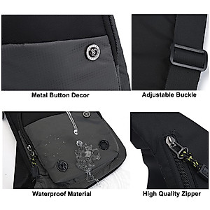 ARMADIO Waterproof Messenger Bag Sling Backpack Crossbody Shoulder Bag Travelling Hiking Daypack (Dark Green)