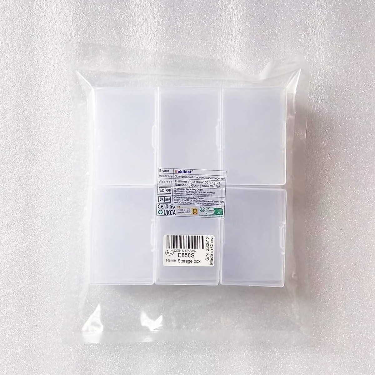 Gebildet 12 Pcs Small Clear Case, Rectangular Plastic Storage Containers Box with Lid for Pills, Jewellery, Herbs, Tiny Bead, Craft Items