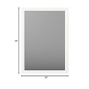 Amazon Basics Rectangular Wall Mount Mirror 20" x 28", Standard Trim, White