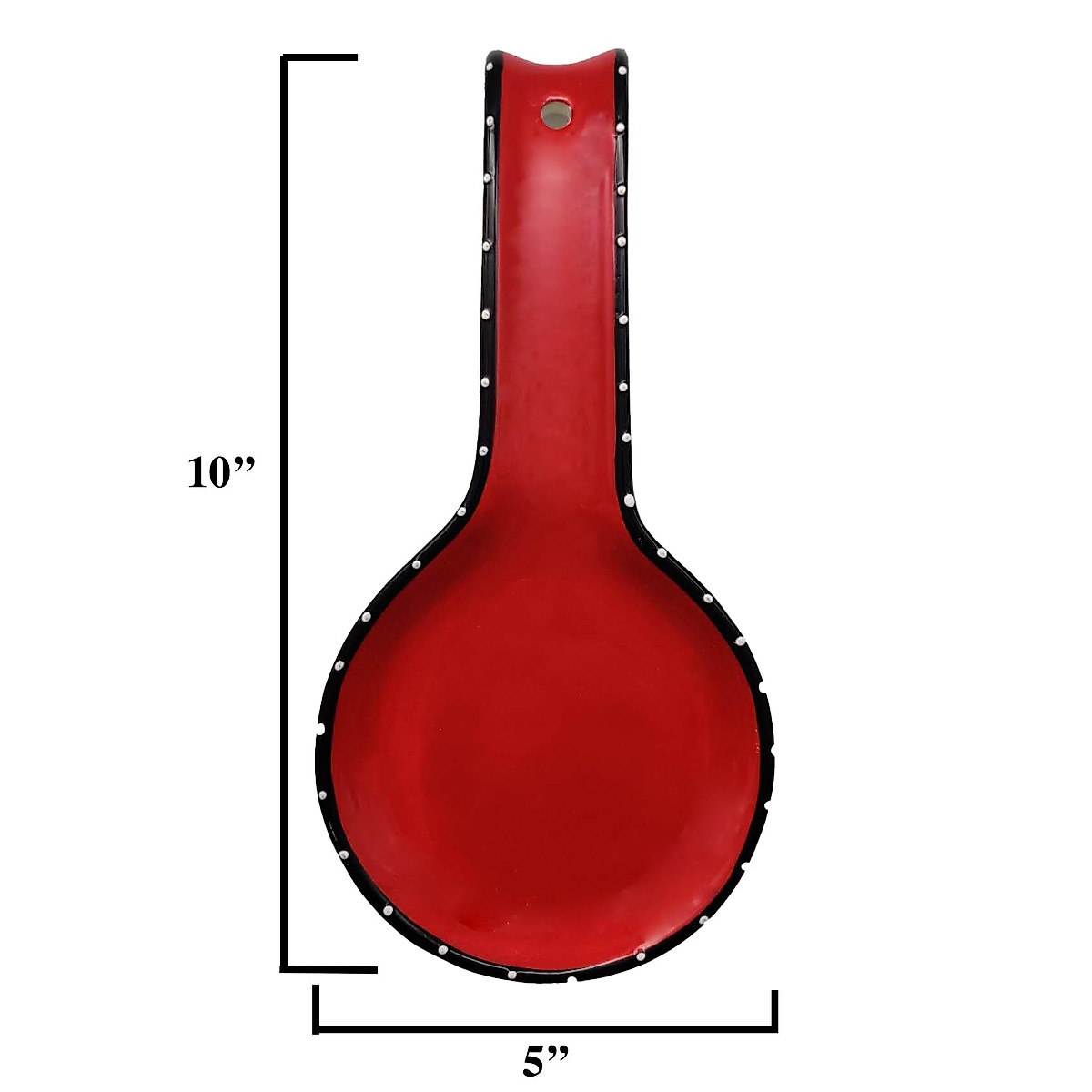 Tuscany Red Ruffle Hand Painted, Ceramic Spoon Rest, 85225 by ACK