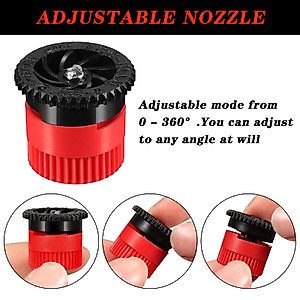 Honoson 16 Pcs Variable Arc Nozzle Radius High Efficiency Replacement Pop up Sprinkler Heads Compatible with RainBird, Hunter, Orbit Pop-up Sprinklers (10 Van)