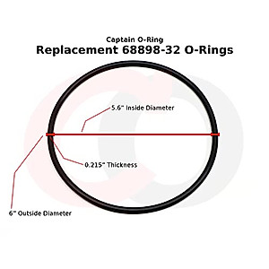 Captain O-Ring - 68898-32 Replacement O-Rings for 3M AP801, AP801-C, AP802, KemFlo 5000 & 10,000 Series Water Filters (3 Pack)